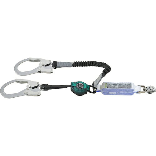 【特長】●ロック機構付き巻取+伸縮式ハーネス用ダブルランヤードです。【仕様】●タイプ：ダブル●最大使用可能質量(kg)：130●色：設定なし●落下距離(m)：2.9〜4.5【仕様2】●厚生労働省「墜落制止用器具の規格」適合品●ランヤード種別...