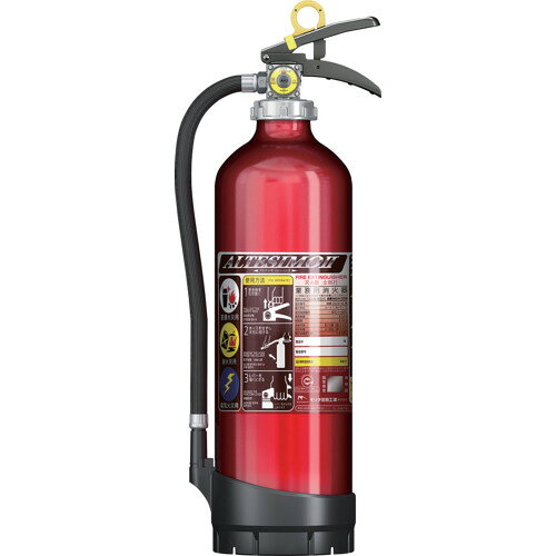 【特長】●軽くてサビにくいアルミ製消火器です。●アルミを採用することで総重量を約20％減量し、より扱いやすさを実現しています。●アルミ地を活かした継ぎ目のない美しいフォルムです。●視認しやすい書体と色使いのユニバーサルデザインを採用していま...