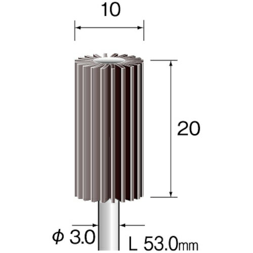 Minimo　ラジアルサンダー＃320　φ10　（3本入）JAN：4571130865464メーカー：ミニター（株） / ブランド：Minimo / 原産国：日本特長●加工素材へのなじみが良く、研削力と耐久性を兼ね備えています。　●研削時の...
