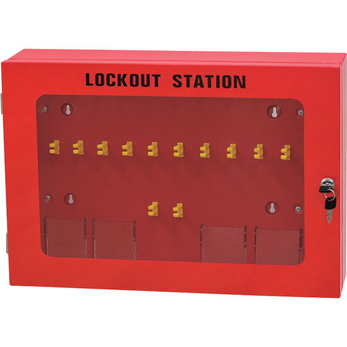 セーフラン　ロックアウトステーション管理ボックスJAN：4580059065411メーカー：セーフラン安全用品（株） / ブランド：セーフラン / 原産国：中国特長●ロックアウト用パドロックと吊タグを一括管理できます。●透明板で中身が見えて...