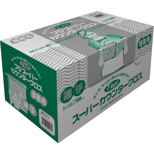 フジ　フジスーパーカウンタークロス　薄手　グリーンJAN：4942015094260メーカー：（株）フジナップ / ブランド：フジ / 原産国：中国特長●吸水性、耐久性に優れた不織布ふきんです。用途●飲食店、食品工場、スーパーバックヤード等...