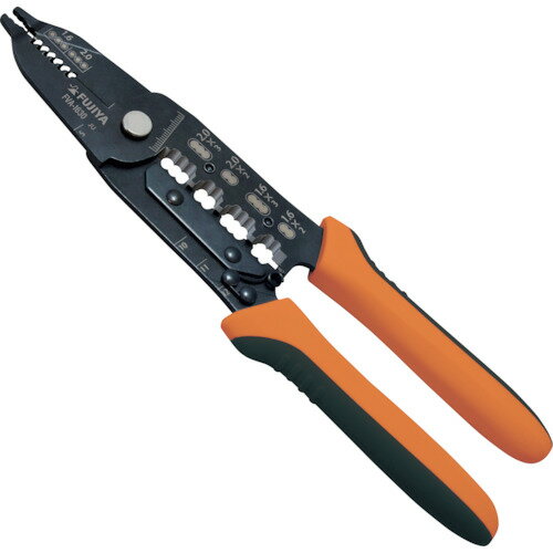 フジ矢　電工VAストリッパJAN：4952520083444メーカー：フジ矢（株） / ブランド：フジ矢 / 原産国：台湾特長●先端のくわえ部を細長く設計しているため、芯線の「のの字曲げ」加工がしやすくなっております。●芯線被覆もまとめてス...