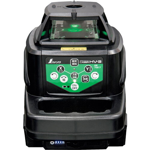 シンワ　スピニングレーザー　HV−3　グリーンJAN：4960910708174メーカー：シンワ測定（株） / ブランド：シンワ / 原産国：中国特長●現場でのレベル出しに最適で、直径800m(半径400m)まで測定可能です。●水平・鉛直照...