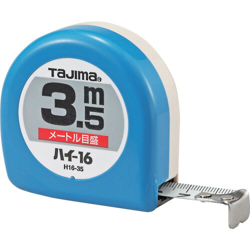 タジマ　ハイ　16　3．5m　メートル目盛　紙函JAN：4975364022530メーカー：（株）TJMデザイン / ブランド：タジマ / 原産国：日本特長●スピーディーな測定ができる、スタンダードタイプです。●0点補正移動爪です。●爪飛び...