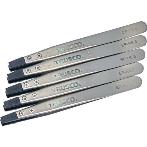 TRUSCO　まとめ買い　ESDチップピンセット　平型　先端幅5．5mm　5本入りJAN：trusco3638328メーカー：トラスコ中山（株） / ブランド：TRUSCO / 原産国：中国特長●5本入のお買い得パックです。●チップ交換型の...