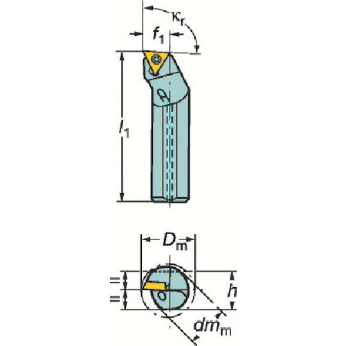 SANDVIK　コロターン107　ポジチップ用超硬ボーリングバイト（210）JAN：trusco6049834メーカー：サンドビック（株）コロマントカンパニー / ブランド：SANDVIK / 原産国：スウェーデン特長●バイト内部に工具に起...