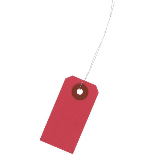 【特長】●無地の針金付き荷札、大容量タイプです。●針金の長さは1本に伸ばした状態で、約160mmです。【仕様】●表示内容：無地●縦(mm)：60●横(mm)：30●色：赤【材質／仕上】●色上質紙