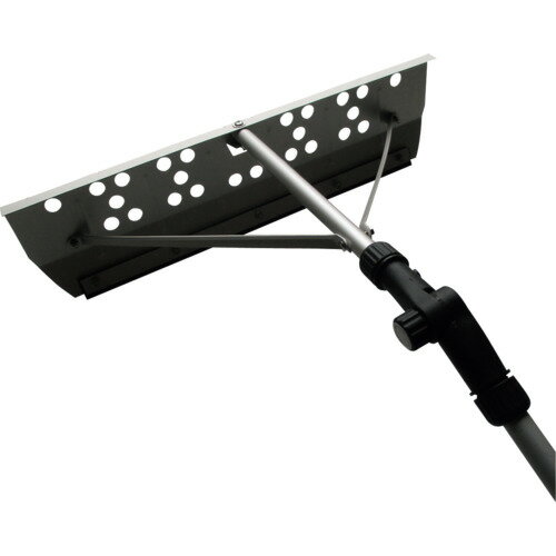 【特長】●穴あき仕様でヘッドの軽量化と雪離れの良さを実現します。●角度は2段階調節（30度・水平）ができ、62cm幅のヘッドで作業性も良く、ひさしや屋根の積雪も素早く落とせます。●ひさしや屋根等への衝撃に優しいクッションゴム付です。【用途】...