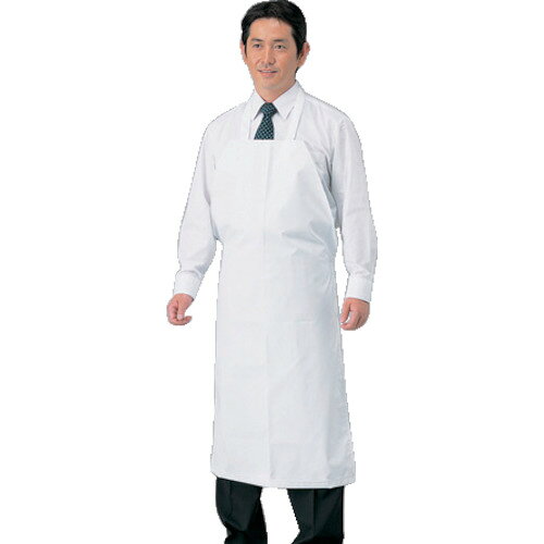 【特長】●フッ素コートした繊維を使用した耐薬品性に優れたエプロンです。【用途】●食品加工に。【仕様】●色：ホワイト●サイズ：L(181cm〜)●着丈(cm)：105.4●幅(cm)：55.2●厚さ(mm)：0.17【仕様2】●溶融温度：29...