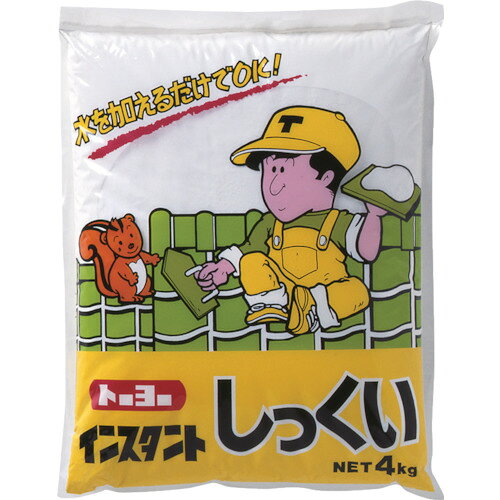 【特長】●水を加えるだけで作業ができます。【用途】●屋根瓦の固定や壁補修に。【仕様】●色：白●容量(kg)：4●硬化時間：24時間●可使時間(分)：20【仕様2】●屋根瓦6枚施工【材質／仕上】●消石灰●化学繊維●接着剤
