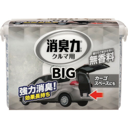 【特長】●天然植物抽出エキス配合で、タバコ臭・エアコン臭・汗臭など車内の気になるニオイをしっかり消臭します。●大容量で効果長持ちします。●(2〜4ヵ月)季節や使用状況により異なります。【用途】●クルマの消臭に。【仕様】●香り：無香料●タイプ...