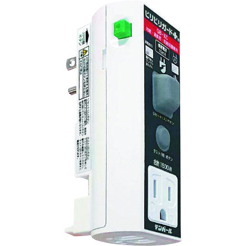 【特長】●電気機器の漏電をコンセント側で遮断します。●2P接地極付コンセント／2Pコンセントの両方に対応。●3芯タイプ 2芯タイプにも対応。●おそろしい漏電もガードします。【仕様】●サイズ(mm)：112×50×53●定格感度電流(mA)：...