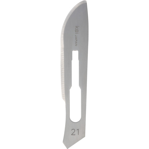 【特長】●カッターナイフ　メス刃（品番：022KZ-0241）の専用替刃です。●なめらかにすべるような切れ味です。●ぬれた紙、織物などにもすぐれた切れ味、押し切りも可能です。●使用済み刃の収納ケース付きです。【用途】●障子貼りや細かい作業に...