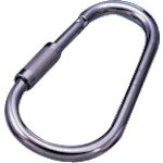 【特長】●環付きは不用意にフックが開くことがなく、より安心です。【用途】●チェーン・ワイヤ・ロープ等の連結金具として、また端末の金具のジョイントに。【仕様】●使用荷重(kN)：2.94●D(mm)：12●L(mm)：169●S(mm)：43...