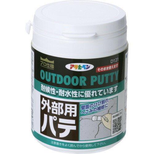 【特長】●屋内外壁面のひび割れ・へこみの補修に適してます。【用途】●屋内外の壁面のひび割れ、へこみなどの補修に。●せっこうボード・ベニヤ板などの目地部の処理に。●釘穴や木材の節穴の補修に。●塗装やカベ紙貼りの下地調整に。【仕様】●色：ホワイ...