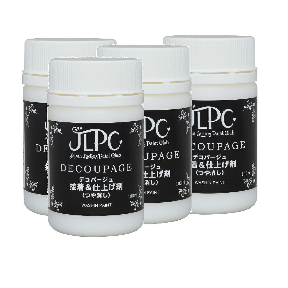 接着とコーティングの2役をこなすデコパージュ用塗料【主な用途】屋内に飾る金属・ガラス・プラスチック・布・固形石鹸などのデコパージュ用塗り面積：使い方で異なる乾燥時間：約1時間うすめ液：水（水道水）