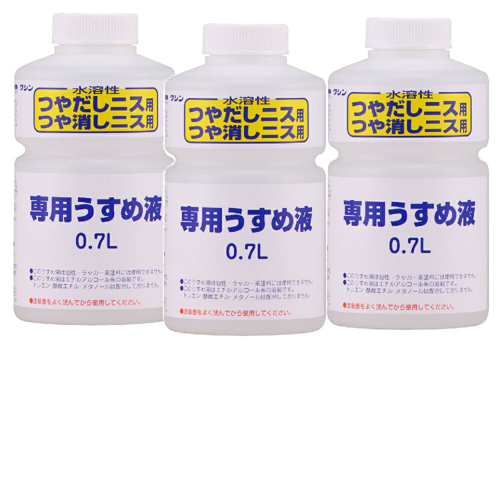ワシン「水溶性つやだしニス」「水溶性つや消しニス」の希釈や塗装用具の洗浄に