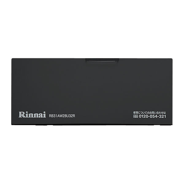 【063-0506000】 リンナイ Rinnai コンロ下部飾り（左） 【純正品】操作パネル左下の飾り部分です。【サイズ】幅167（mm）【色】SKブラック※「RB31AW28U32R」表示あり。※お届け時、パネルには寸法に合わせてシール...