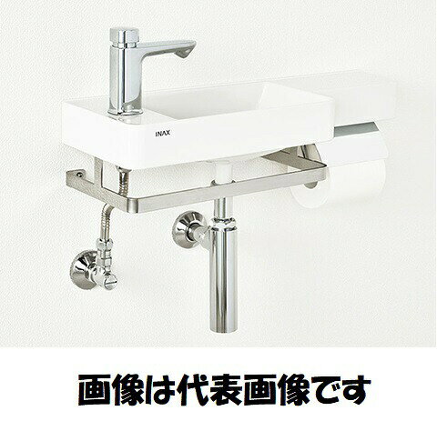 LIXIL リクシル【L-D102NLB】 床排水(Sトラップ)　 床給水 左仕様 寒冷地仕様 オールインワン手洗い 手洗い器一式セット バックパネルなし BW1(ピュアホワイト)※こちらは代表画像になります型番通りの手配になりますので、仕...
