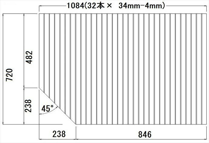 ＜サイズ＞1084mm×720mm（リブ数32本）※キャンセル・返品不可商品受注生産商品の為、お届けまでに1ヶ月以上かかる場合がございます。【ご注意ください】家電部品は必ずお手持ちの本体品番をお調べいただき、適合機種かどうかご確認の上ご注文...