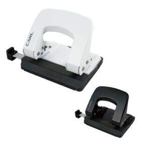 LPN-20-K/002022/ブラック LPN-20-W/002039/ホワイト ●サイズ W132×L98×H94（ロック時H46）mm ●重量 370g ●穴あけ枚数 20枚　穿孔能力（1.8mm）