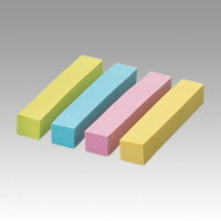 ●外寸：横12．5×縦75m／m●色：混色●セット数：1P20個（1個100枚）●仕様：色＝黄，桃，青，緑　