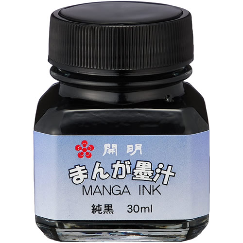 商品説明 にじみにくく、乾きも早く、消しゴム掛けにも強い漫画制作用墨汁です。 乾くと耐水・耐アルコール性になり、白黒原稿はもちろんのこと、カラー原稿の主線にも向いています。 商品仕様 サイズ 約42×42×55mm 容量 30ml 用途 白...