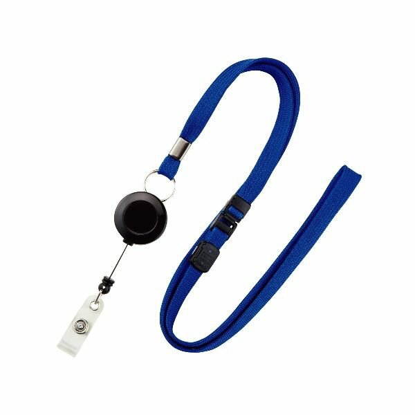 ●非接触カードの使用に便利なリール式です。裏面に差し込みクリップがついており、ポケットに固定できます。●安全装置、長さ調整付●入数：10本●ひも：再生PET●ひも：長さ約90cm/幅約10mm●糸の長さ最長約60cm