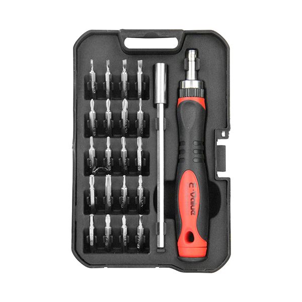 【用途】時計・眼鏡・精密機器の修理・組立等、微細なネジの着脱作業。【機能・特徴】専用ケース付きで、一つにまとめてコンパクトに収納。持ち運びに便利で紛失を防ぎます。ハンドルはラバー仕様で、滑りに強く、しっかり握ることができます。ラチェット機構...