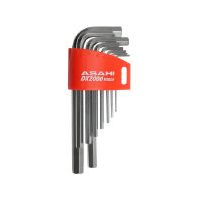 旭金属工業メーカーお問い合わせ：0256-92-7121旭金属工業 AXS-0910 メッキ六角棒レンチセット9本組●組数（本）：9●セット内容（MM）：1.5・2・2.5・3・4・5・6・8・10●硬度：HRC54〜59●重量(質量):2...