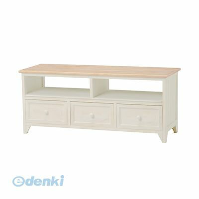 【商品説明】■シャビーホワイトの本体にアンティーク調ナチュラルな天板が映える、シンプルテレビ台。■商品サイズ（外寸）：(約)幅94×奥行34×高さ40cm【成分材質】主材:桐材