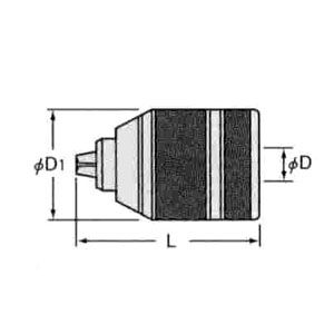 ボッシュメーカーお問い合わせ：0120-345-762ボッシュ 2608572105 キーレスチャック 13MM●把握範囲(min-max):1.5-13mmφ●取付ネジ寸法:1/2-20UNF(φD)●寸法:42.9×72(φD1×L)●...