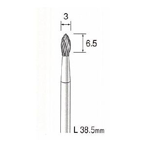ミニターメーカーお問い合わせ：03-3633-7181ミニター BC2251 超硬カッター クロスカット φ3●先端径：φ3●粒度：#-●シャンク径:φ3●最高回転数：50000●入り数：1●特長：●クロスカット●切削抵抗が少なく、刃の欠け...