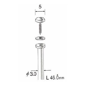 &nbsp; ミニター &nbsp; 03-3633-7181 ●φ1.8穴用のホイール工具用のマンドレールです。●軸径：φ3●入り数：10●ステンレス製●Minimo●SFIDA　