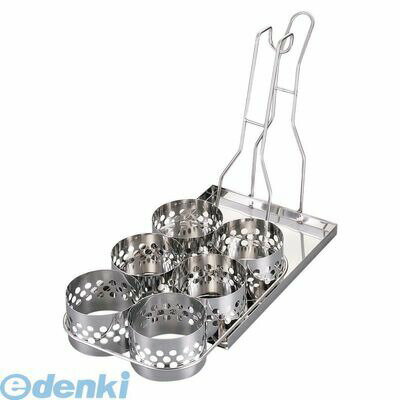 ●外寸1：212×320●外寸2：取手長：320●外寸3：リング：φ100×H70●内寸1：リング穴：φ10●重量：720g●材質1：ステンレス●このカキ揚げリングを使えばバラ付きのないカキ揚げを誰もが簡単に作れます。スキルがいらないのでマ...