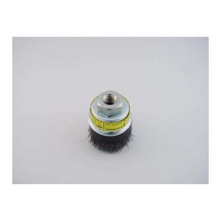 【商品説明】■ディスクグラインダーに取付けて研削、研磨するワイヤーブラシです。ペンキ剥がし、サビ取り、バリ取り等に使用します。■外径（mm）：50■取付部：M10ピッチ1.5■線材：鋼線■線径（mm）：0.3■形状：ジスクカップ型■最大許容...