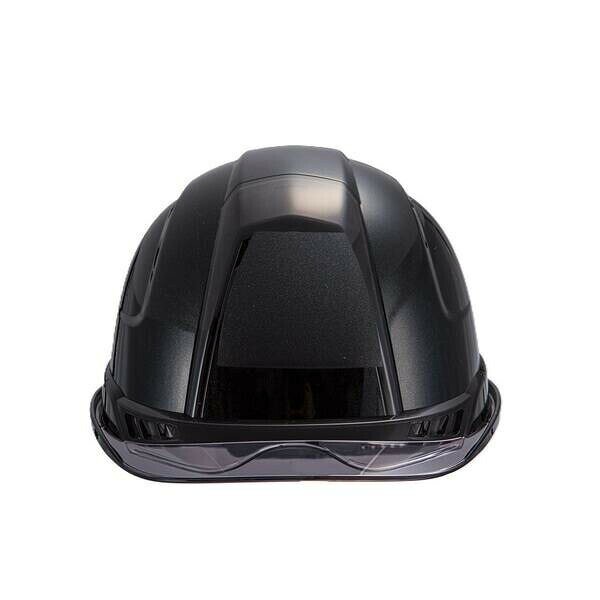 東洋物産工業 旧トーヨーセフティー ヘルメットヴェンティ— メタリックブラック／バイザースモーク 390FMBKS