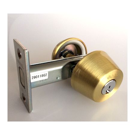 【商品説明】●仕様：本締錠●チューブラー本締錠ADシリーズ●バックセット：60mm●取付可能扉厚：30mm以上〜45mm未満●室外側：6本ピンシリンダー●室内側：サムターン●材質／仕上：ステンレス／金色ヘアーライン（21）●キー本数：3本●...