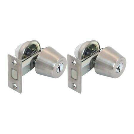 【商品説明】●仕様：本締錠●チューブラー本締錠ADシリーズ●バックセット：60mm●取付可能扉厚：30mm以上〜43mm未満●室外側：V18シリンダー●室内側：サムターン●材質／仕上：ステンレスヘアーライン（S11）●キー本数：6本●2個同...