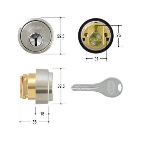 【商品説明】●シリンダーの名称：V18シリンダー●本体数量：1個●附属キー本数：3本●色/仕上げ：ステンレス・ヘアーライン●仕上げ記号：11●対応扉厚：38〜48mm●小カム仕様●取替用シリンダー