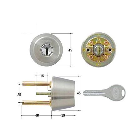 【商品説明】●シリンダーの名称：V18シリンダー●本体数量：1個●附属キー本数：3本●色/仕上げ：ステンレス・ヘアーライン●仕上げ記号：11●対応扉厚：43〜46mm●取替用シリンダー