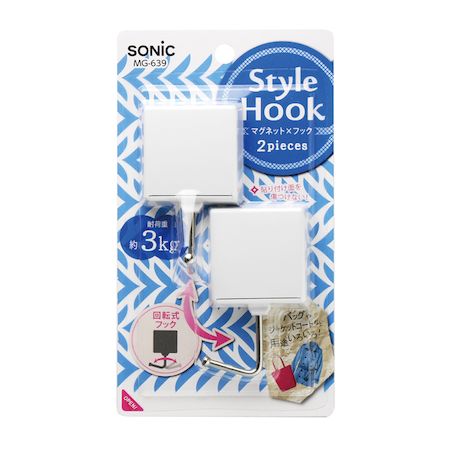 【商品説明】●ラベルシールが貼れて、用途別の管理がしやすい。●36mm幅までのラベルシールが貼付け可能●耐荷重3kgf●商品：42×70×28mm●パッケージ：160×90×30mm●本体＝ABS●フック＝スチール