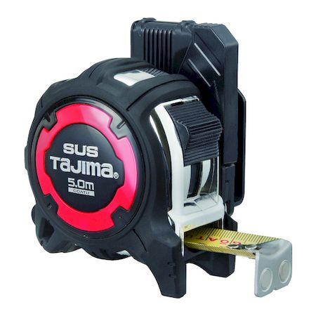 （株）TJMデザインメーカーお問い合わせ：0120-125577【商品説明】●剛性力1.3倍（当社比）の剛厚ステンテープを採用しています。●片手で簡単脱着できる、落下防止用ベルトホルダー付です。●弾性樹脂エラストマーカバーで全身をガードしま...