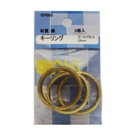 【商品説明】●鍵の収納に。●既存のキーリングの交換に。●表示荷重の範囲内でご使用ください。●取り付けは確実におこなって下さい。●鉄は錆びますので使用場所にご注意下さい●内径（mm)：25●線径(mm)：4●使用荷重(kg)：4●カラー：ゴー...