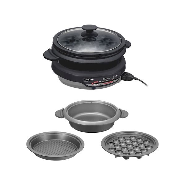 テスコムメーカーお問い合わせ：0120-106-018【商品説明】●本体寸法：高さ / 190mm　幅 / 390mm　奥行き / 310mm（深なべ・フタ装着時）、コードの長さ：1.8m●本体質量：4.2kg（付属品含む）●消費電力：13...