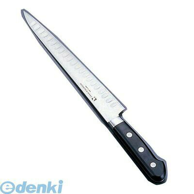 ●仕様：　27cm●サイズ(cm) 全長(mm) 質量(g) 背厚(mm)：27 405 185 2.2●堺 菊守 サーモン型包丁特殊ステンレス鋼アゴの部分を斜めに丸くカットしてあり、疲れにくく、フィットします。両面に楕円状のくぼみを設けま...