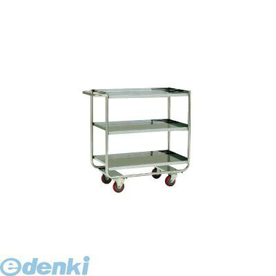●メーカー品番 幅×奥行×高さ(外寸mm)：SA14-B 890×420×855●車輪:φ100×2 自在/φ100×2 固定材質:フレーム ステンレスパイプ 棚板 ステンレス鋼板棚間隔:270中棚有効間口:750耐荷重:50kg