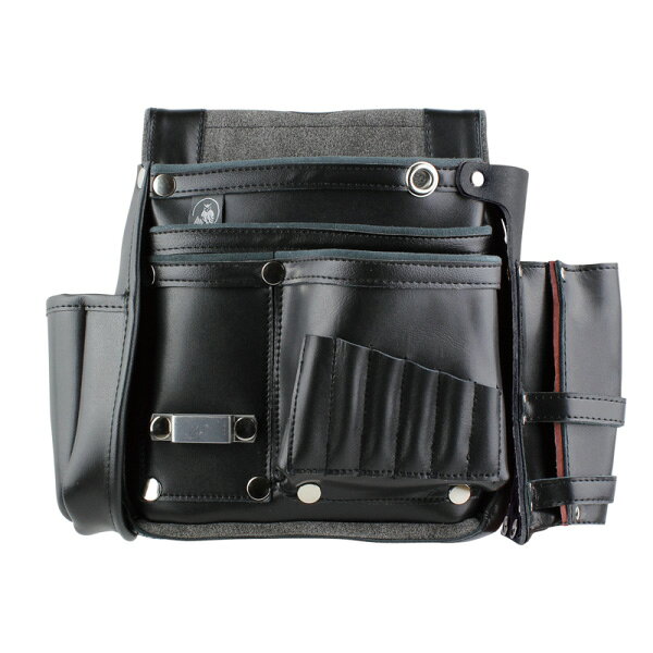 【商品説明】究極 -ULTIMATE- HYBRID LEATHER SERIES(エバー革＋マイクロレザー)軽量で頑丈!!四型-墨壷ホルダー/ノミ・ボードヤスリが入る二段ポケット付。座った時に床につかないショートサイズ。究極の使いやすさを...