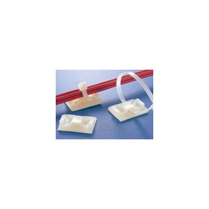 ●入数：100個/袋●使用インシュロックタイ：T120タイプまで（別売）●入り数：100本●1個あたりの推奨静荷重：2.45N（250g）●サイズ：32.4X25.1mm●色：乳白色●材質：66ナイロン●屋内使用●マウントベース以外の粘着テ...