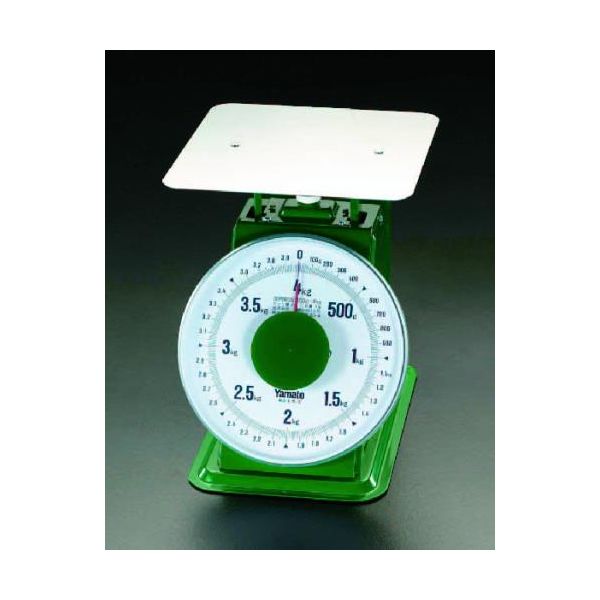 エスコメーカーお問い合わせ：06-6532-6226●載皿サイズ…217×217mm●目盛板外径…200mm●重量…2.8kg●計量範囲…100g〜4kg●最小目盛…10g●天板材質…SUS430●検定品（取引・証明用に使用できます。）
